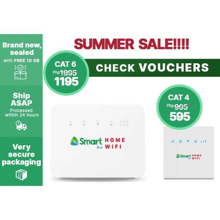 PLDT Home Prepaid Wifi Boosteven CAT6 CAT4 (Smartbro) | Lazada PH
