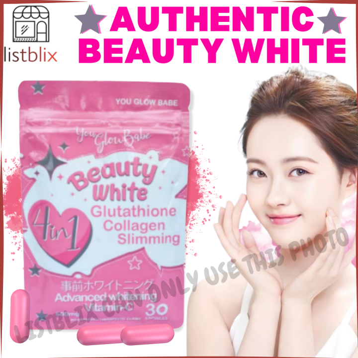 Beauty White You Glow Babe Glutathione Whitening Capsule & Beauty White Glutathione & Slimming ...