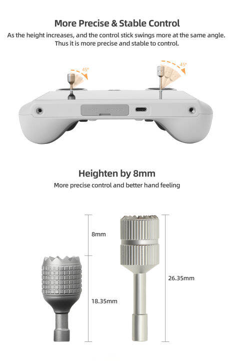 Coolmanloveit Extended section Remote Control Joystick Thumb Stick ...