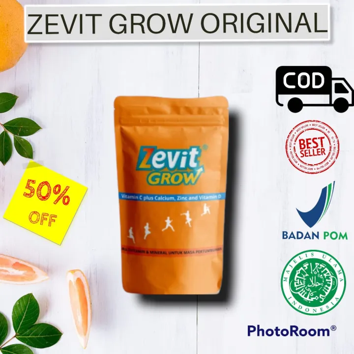 [BIG PROMO] ZEVIT GROW – Peninggi Badan Original Terlaris / susu ...