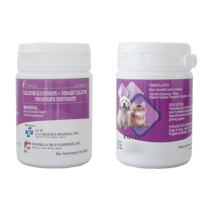 Macrocal Tablet (Calcium Supplement) 50 Tablets for Dogs & Cats | Lazada PH