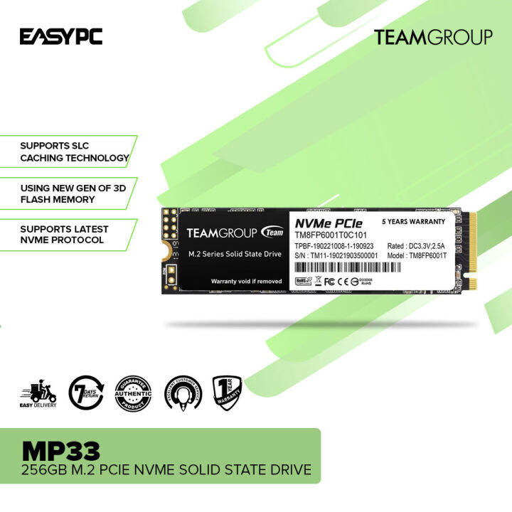 EasyPC | Team Group MP33 128GB / 256GB / 1TB M.2 PCIe NVME / PRO 512GB / 1TB / 2TB M.2 PCIe Gen3 ...