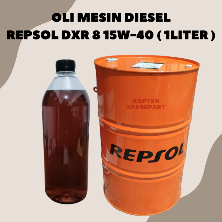 OLI MESIN REPSOL 15W40 API CI-4/SL DXR 8 ENGINE OIL 1 LITER ORIGINAL ...