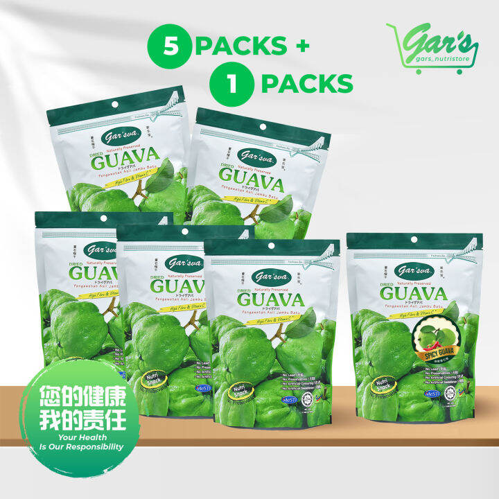 [Bundle Set]Gar’sva Naturally Preserved Guava 120g x 5 bags + Spicefall ...