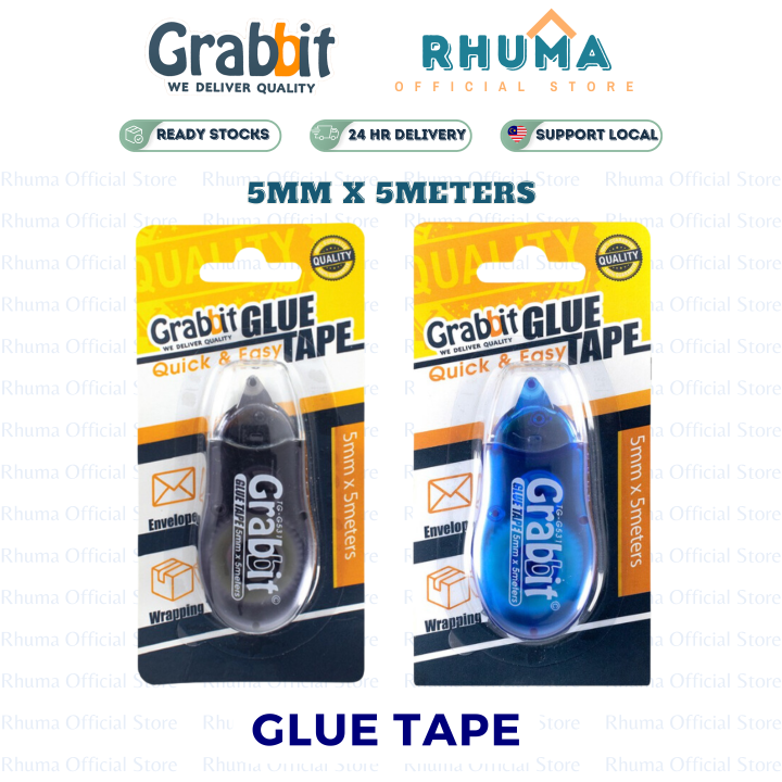*RHUMA* GRABBIT GLUE TAPE 5MM X 5M | Lazada