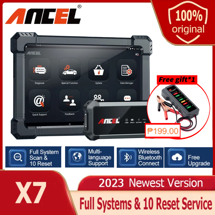 ANCEL X7 OBD2 Car Diagnostic Tool Professional Full System Code Reader ...