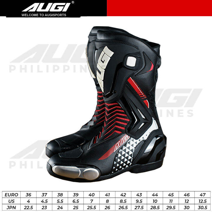 AUGI Racing Boots AR-6 Black Red | Lazada PH