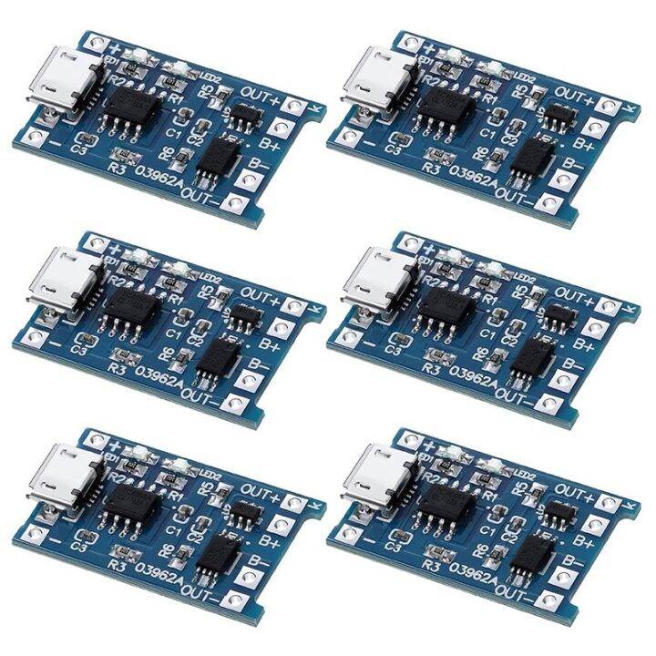 6PCS for TP4056 Charging Module with Battery Protection 18650 BMS 5V ...