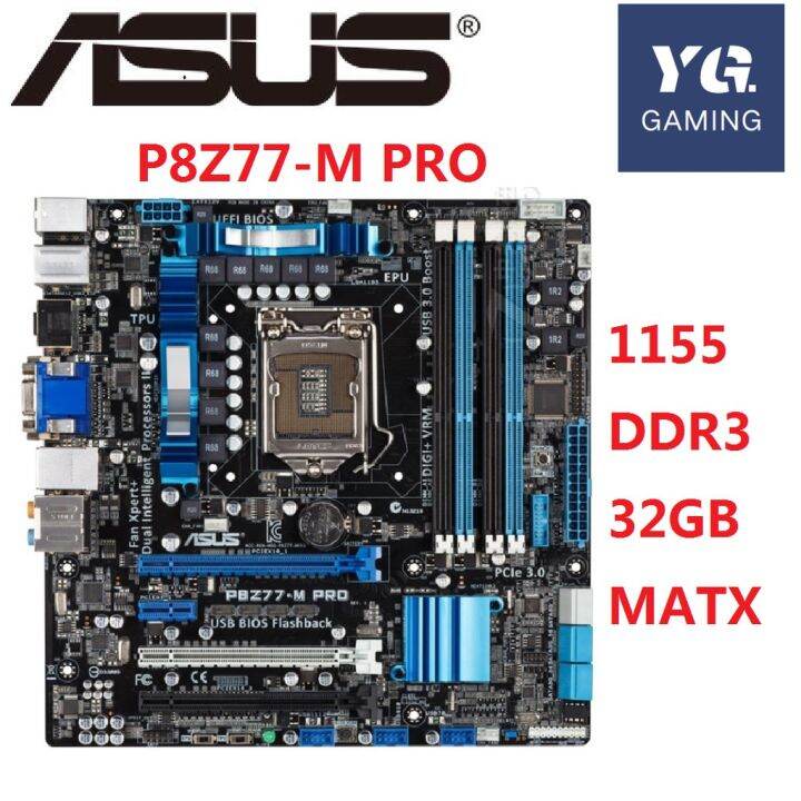 Asus P8Z77-M PRO Desktop Motherboard Z77 Socket LGA 1155 i5 i7 DDR3 16G uATX UEFI BIOS Used ...