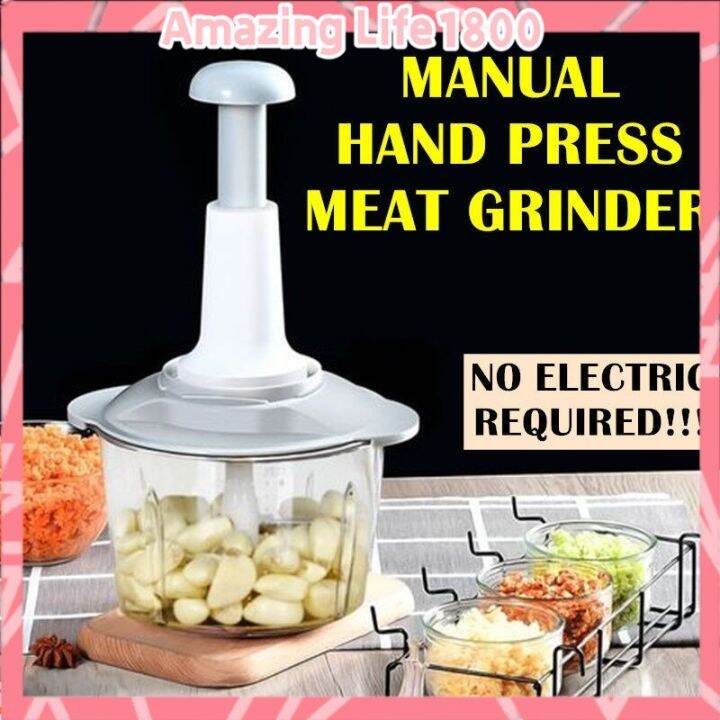 Manual Hand Press Food Processor Multifunction Gourmet Cuisine Hand Pat ...