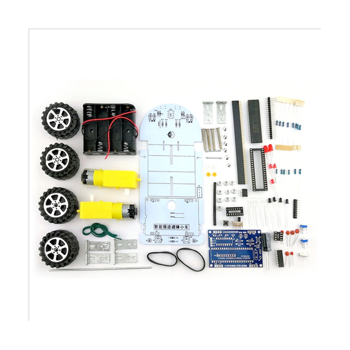 Smart Car DIY Kit C51 Intelligent Vehicle Obstacle Avoidance Tracking ...