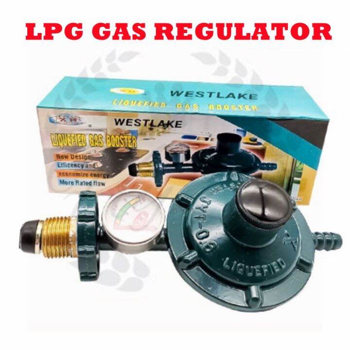 Lpg cas Regulator with guage good quality push botton regulator with ...