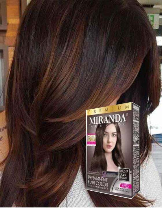 cat rambut miranda DARK BROWN MC17 miranda hair color BPOM | Lazada ...