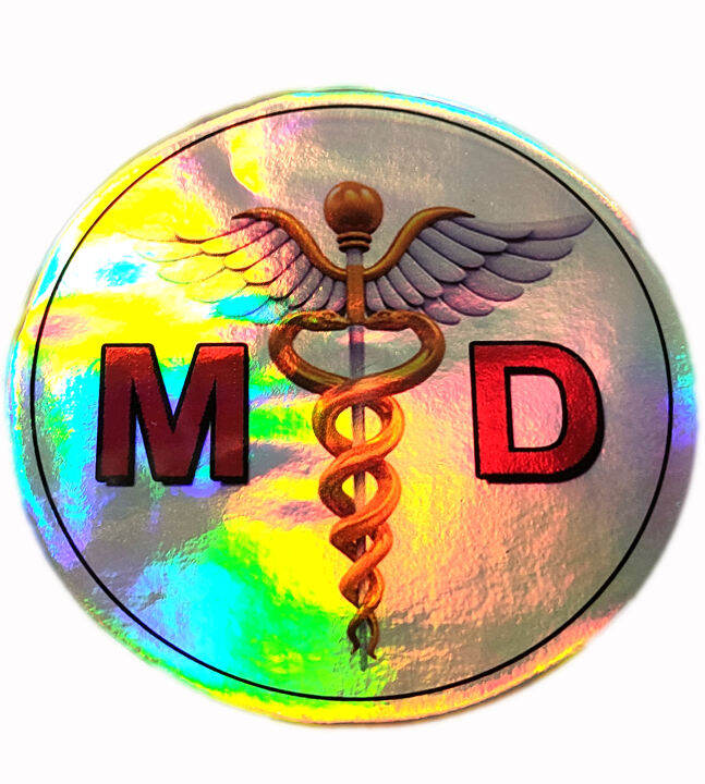 MD PHYSICIAN LOGO-RED (CIRCLE DOME STICKER) | Lazada PH
