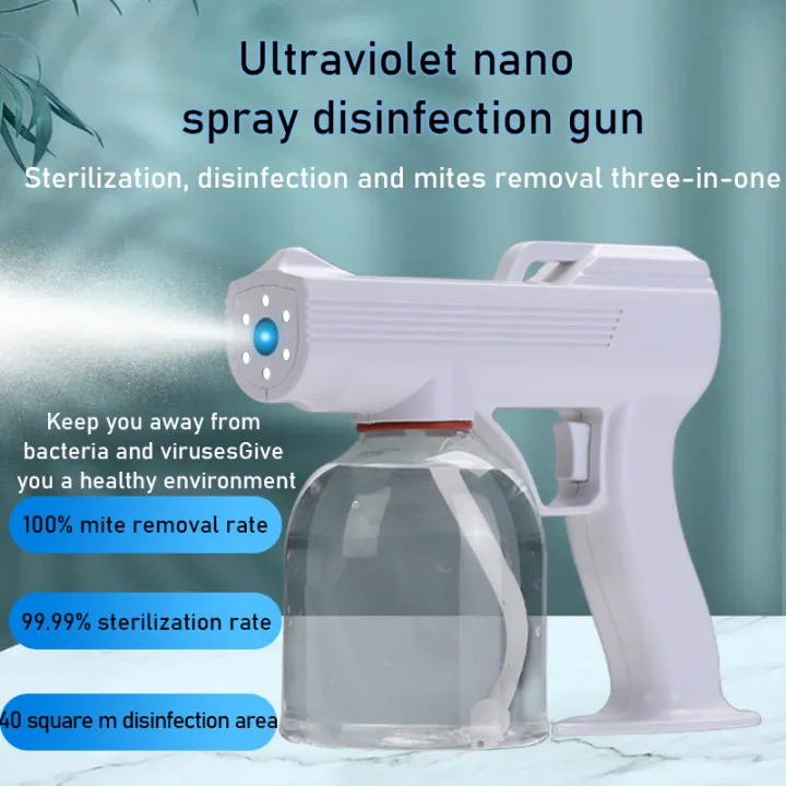 Automatic Sanitizer Gun with UV Light Nano Blue Ray Antibacterial ...