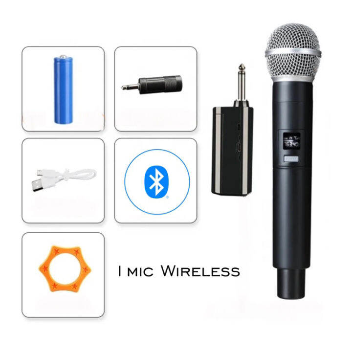 [New Golden] Mic Microphone Wireless bluetooth Fleco F-M02 | Lazada ...