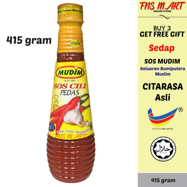 Sos Cili Pedas Mudim 415g Asli Original Bumiputera Muslim Kedah Utara ...
