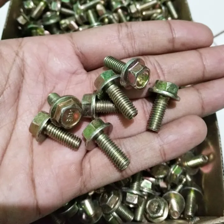 Flange Bolt M6x15 Kunci 10 / Baut Topi M6x15mm | Lazada Indonesia