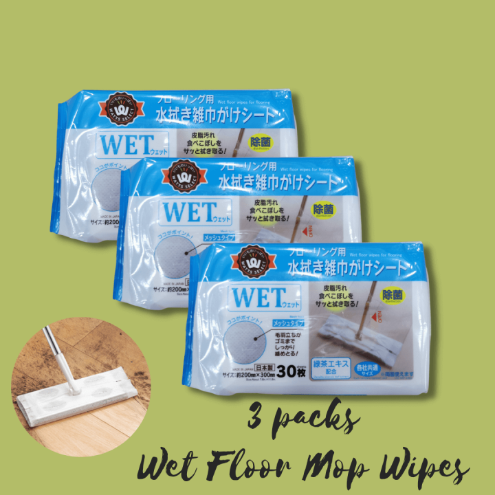 Floor Wipes Wet 3 Packs Floor Wipes Disposable Electrostatic Mop Refill ...