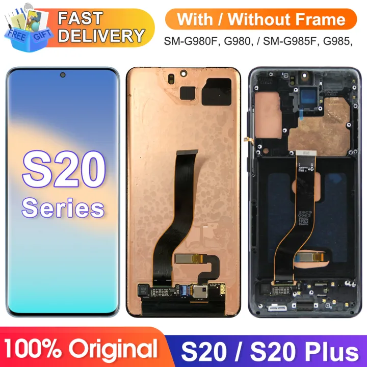 Super AMOLED G980F จอแสดงผลพร้อมกรอบสำหรับ Samsung Galaxy S20 S20Plus ...