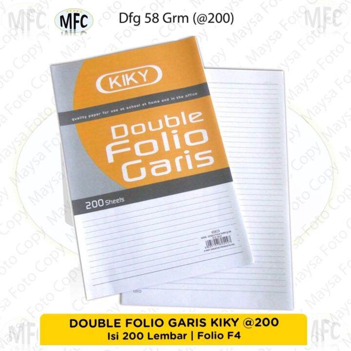 KIKY Kertas Double Folio Garis DFG Isi 200 Lembar | Lazada Indonesia