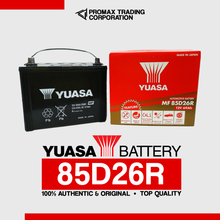 YUASA AUTOMOTIVE BATTERY made in JAPAN MF 85D26R | Lazada PH