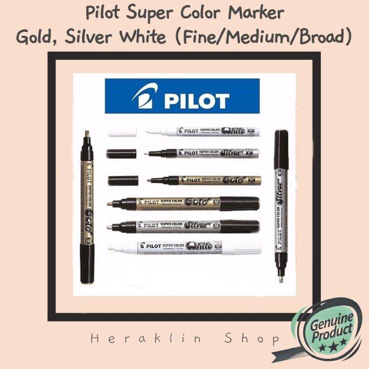 Pilot Super Color Marker (Gold, Silver, White) | Lazada PH