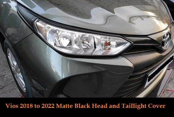 Toyota Vios Gen 4 and Gen 4.5 2018 to 2022 Matte Black Headlight and ...