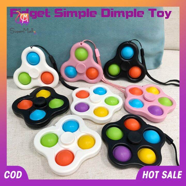 SM พร้อมส่ง bubble pop it Fidget Spinner Fidget Simple Dimple Toy พวง ...