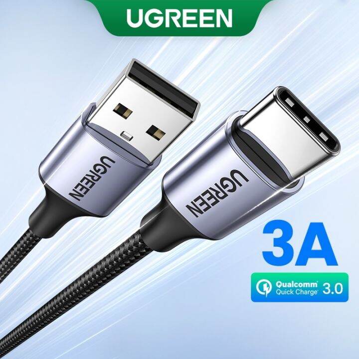 【A LOVABLE】 Ugreen 3A Type c Fast Nylon Charging Cable Phone Wire Cord ...