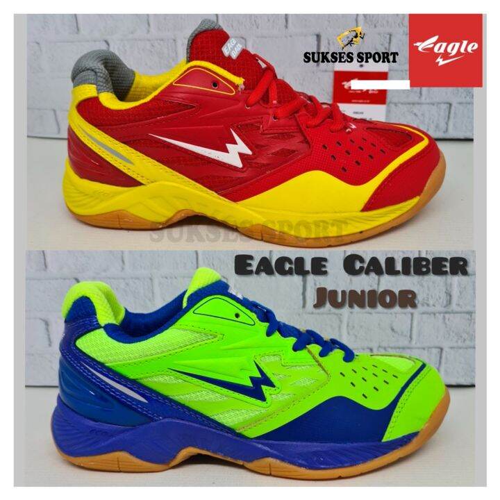 Sepatu CALIBER Original Badminton Bulutangkis EAGLE JUNIOR | Lazada ...
