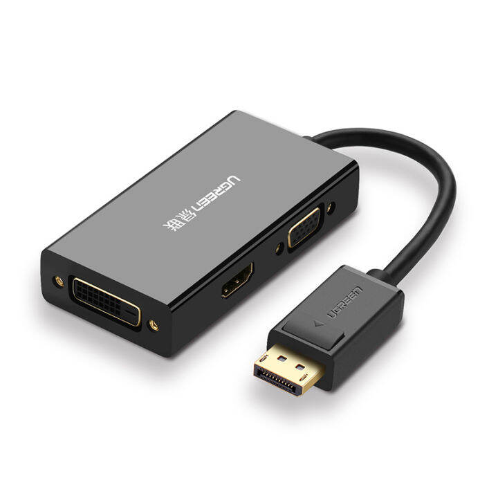 Lvlian DP to HDMI/DVI/VGA Three-in-One Converter Laptop External Large ...