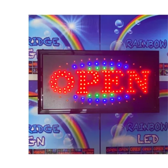 Open Signage LED light signage for Business Store Signage Open Welcome ...