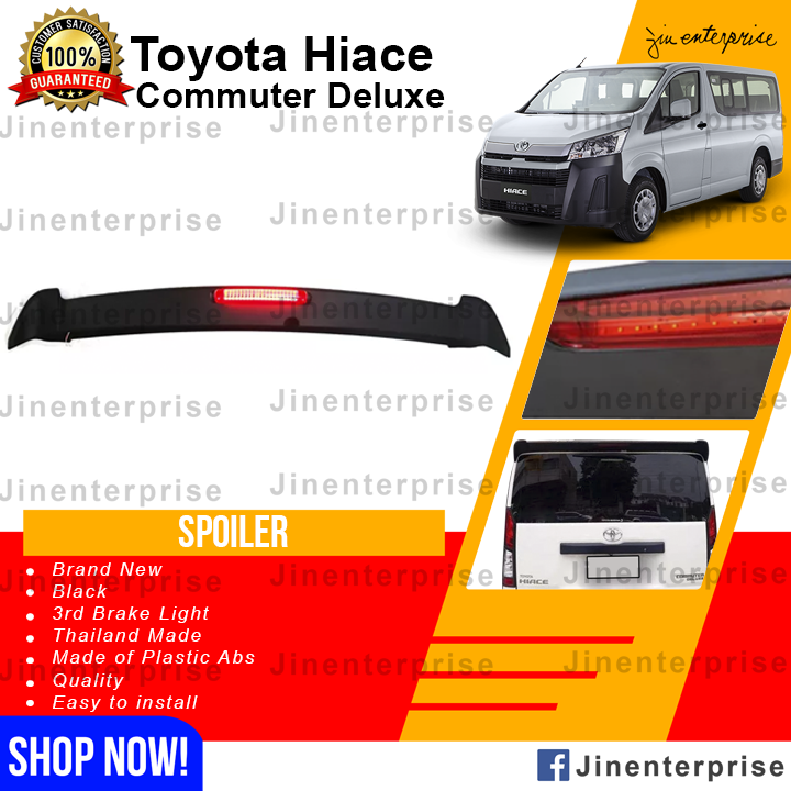 Toyota Hiace Deluxe 2020 Commuter Rear Roof Spoiler with 3rd Brake ...