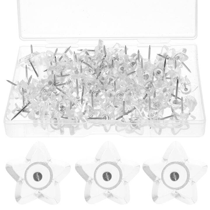 Tacks Thumb Push Board Star Map Decorative Thumbtacks Hooks Cork Point Shaped Clear Bulletin ...