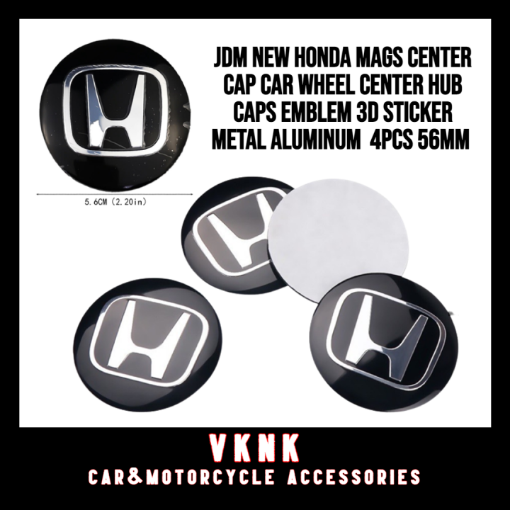 JDM New Honda Mags Center Cap Car Wheel Center Hub Caps Emblem 3D ...