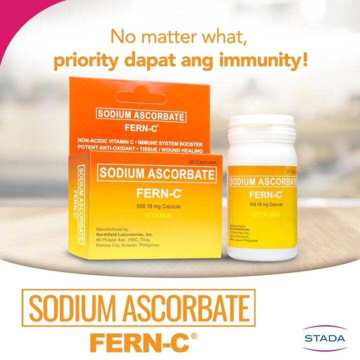 Fern C Sodium Ascorbate 568.18 mg 30 capsules | Lazada PH