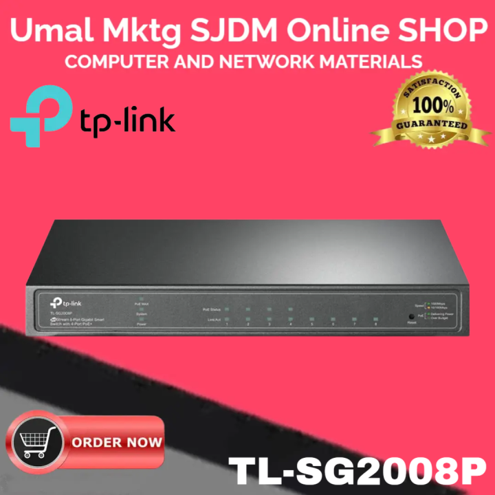 TP-LINK TL-SG2008P JetStream 8-Port Gigabit Smart Switch with 4-Port ...