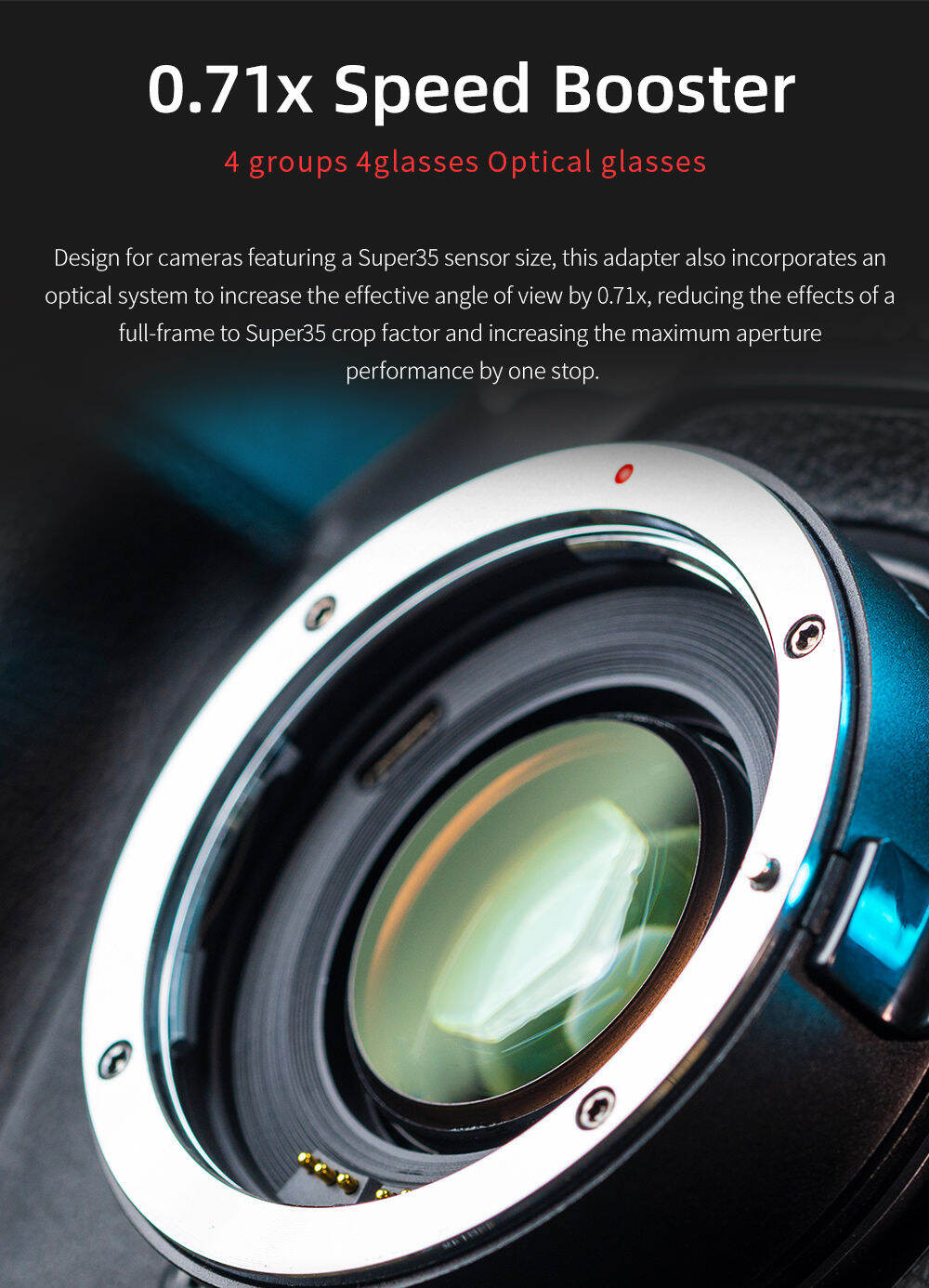 VILTROX EF-R3 Pro Canon EF Lens To RF Camera Auto Focus Full Frame 0.71x Speed Boost Adapter for ...