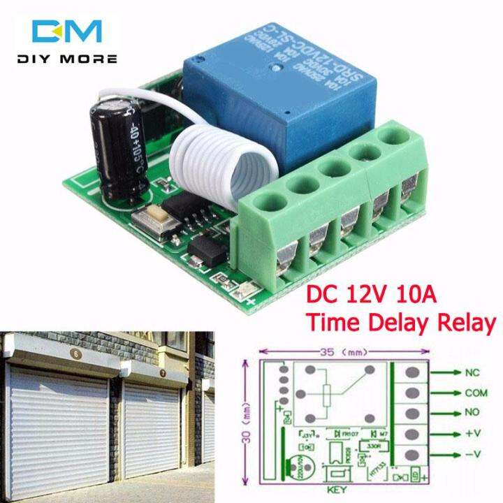 Original Diymore DC 12V 10A Time Delay Relay Switch 433mhz RF Smart ...