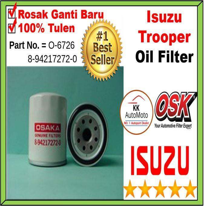 OSK Oil Filter ( O-6726 ) Trooper Rodeo Hicom 2.8 | Lazada