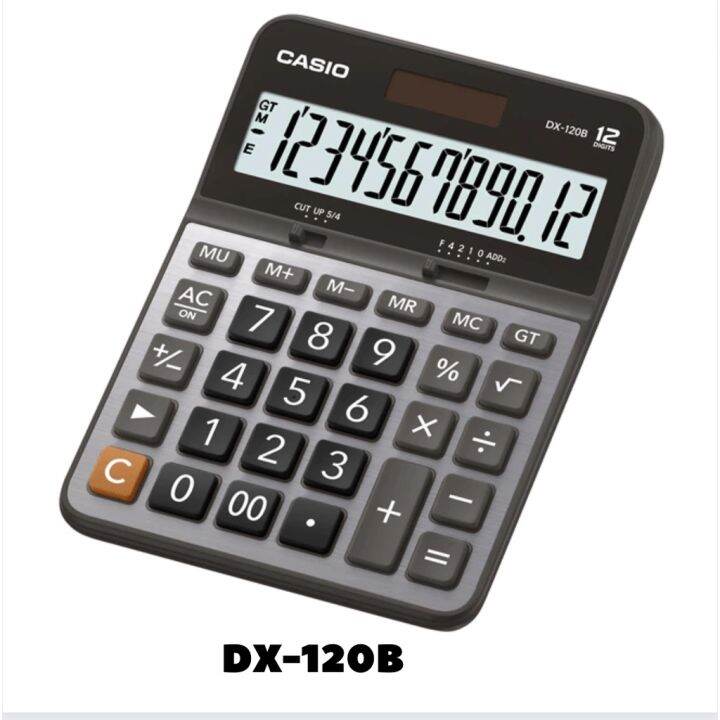 Casio Dx120b 12 Digits Desktop Calculator with Free Alcohol Spray ...