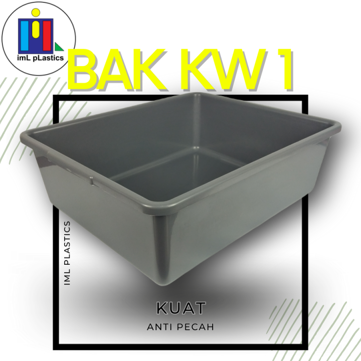 Bak Baskom Kotak Cat Litter Box Pasir Kucing KW1 abu abu - 1 pcs ...