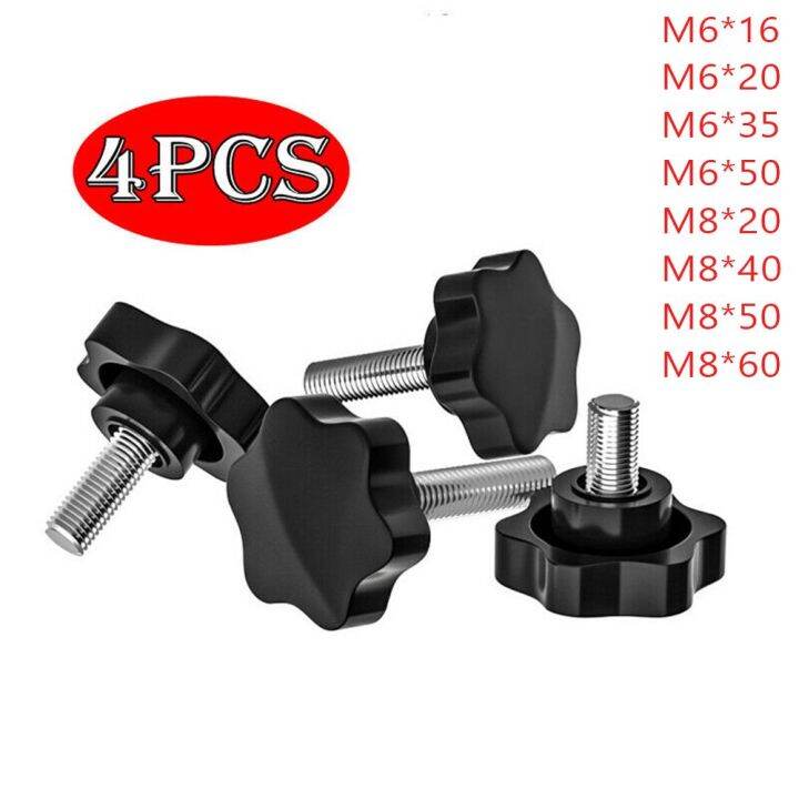 4PCS Star Knob Grip Handle Thread Star Shaped Head Knob Clamping Nut M6 M8 | Lazada PH