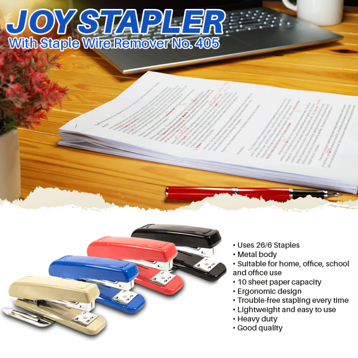 Joy Heavu Duty Stapler #35 With Staple Wire Remover No. 405 | Lazada PH
