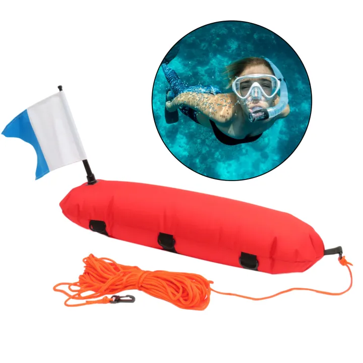 LazaraSuper Safe Inflatable Scuba Diving Spearfishing Float Buoy +Dive ...