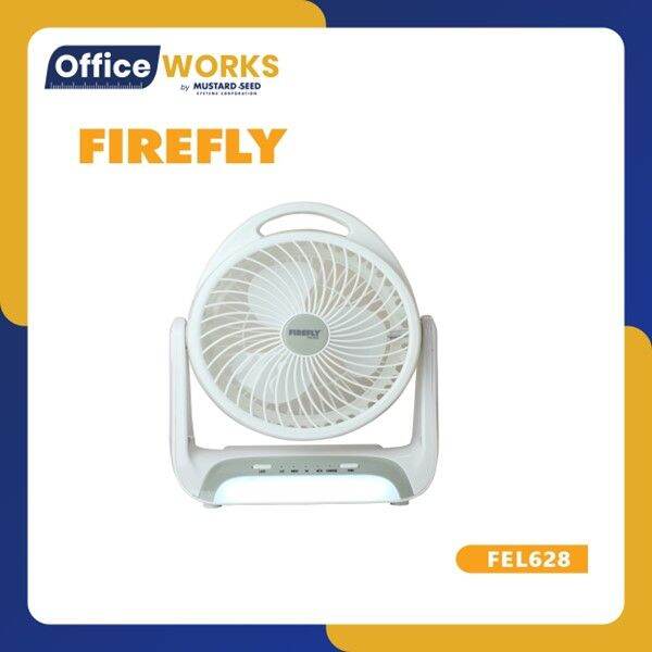 Firefly FEL628 Mini Table Fan with Built-in Dimmable Emergency Light ...