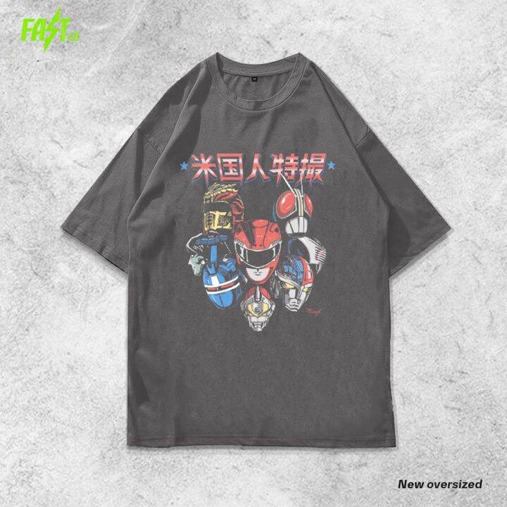 Power Rangers T Shirt American Toku Style Oversized Tee | Lazada PH