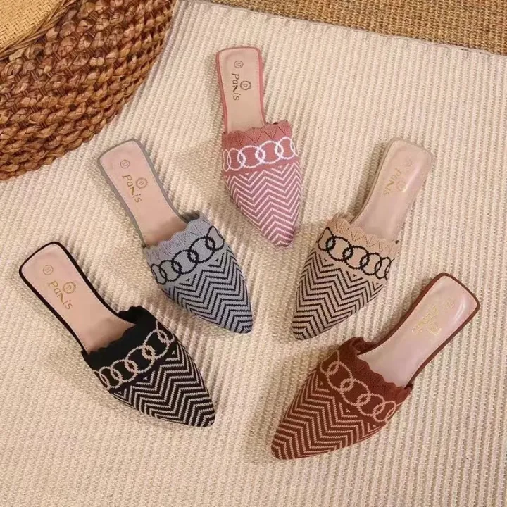 Korean style pointed flat half shoes women sandals | Lazada PH