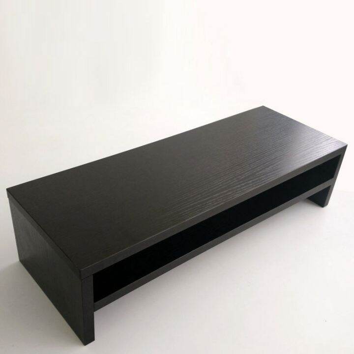 ♦ White Desktop Monitor Stand Computer Screen Riser Wood Shelf Plinth Laptop / Office Computer ...